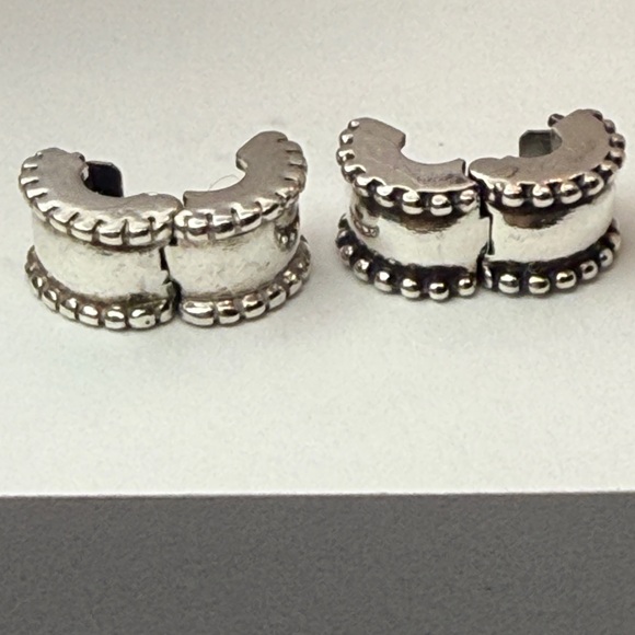 Pandora | Jewelry | Pandora Smooth Safety Clip Stoppers Beaded Edge Set ...